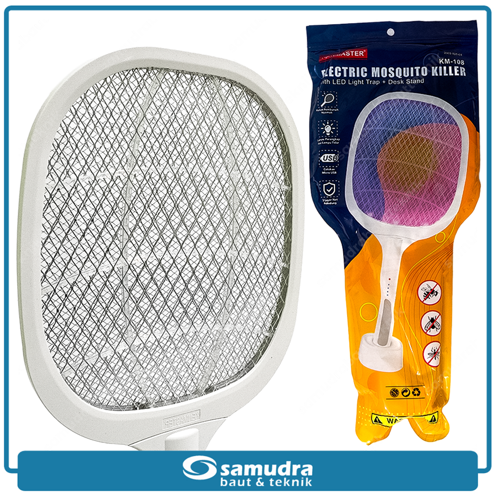 KENMASTER MOSQ-028 Raket Nyamuk KM-108 + Lampu LED UV – samudrabautteknik
