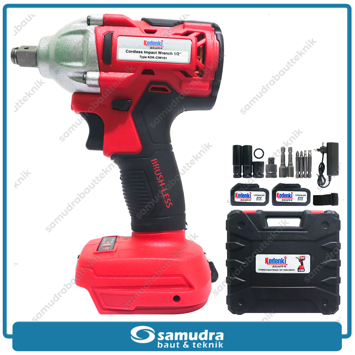 KODENKI KDK-CIW101 Cordless Impact Wrench 1/2" Baterai 21V ...