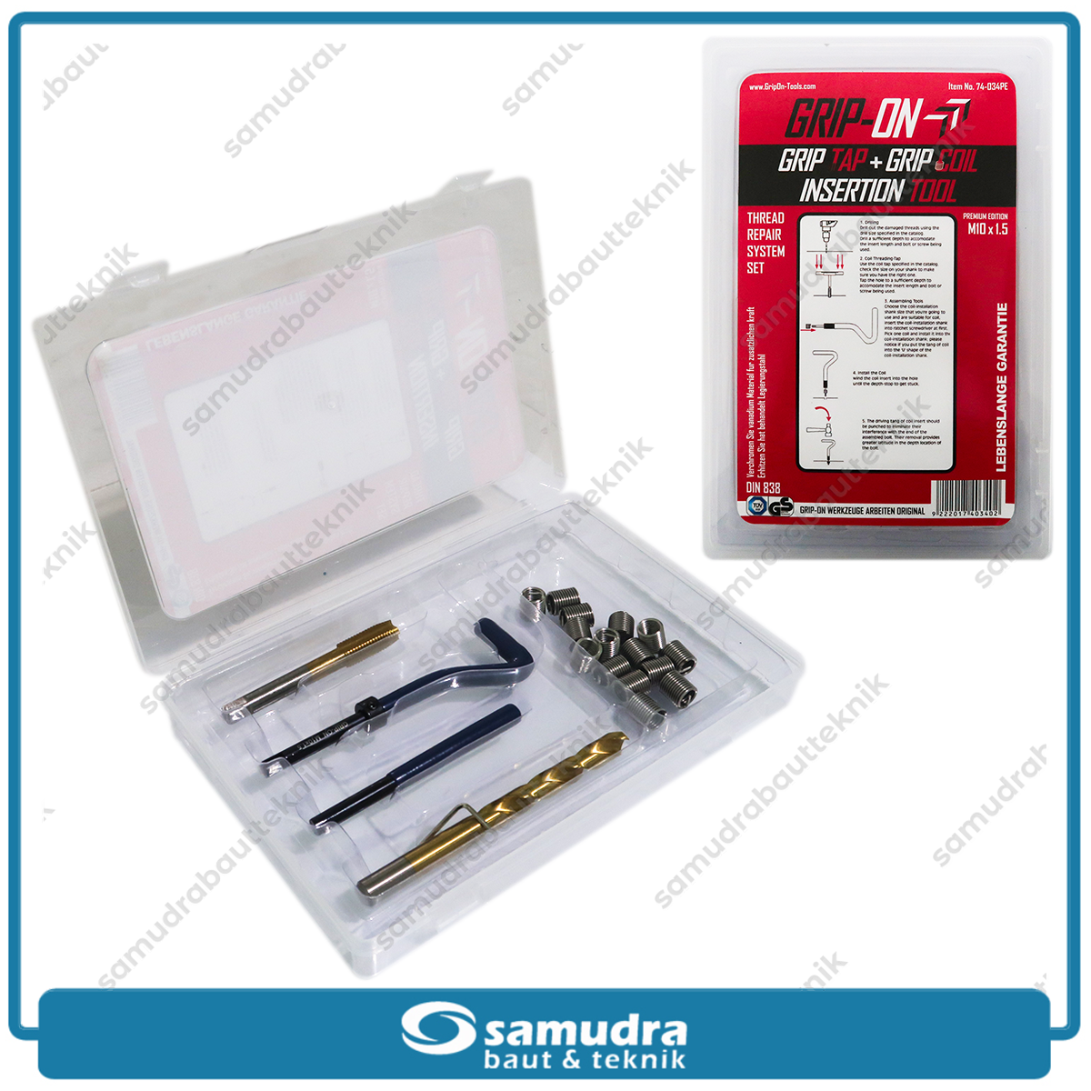 GRIPON 74-034 Thread Repair System Set 10 x 1.5 / Alat Tambah Daging ...
