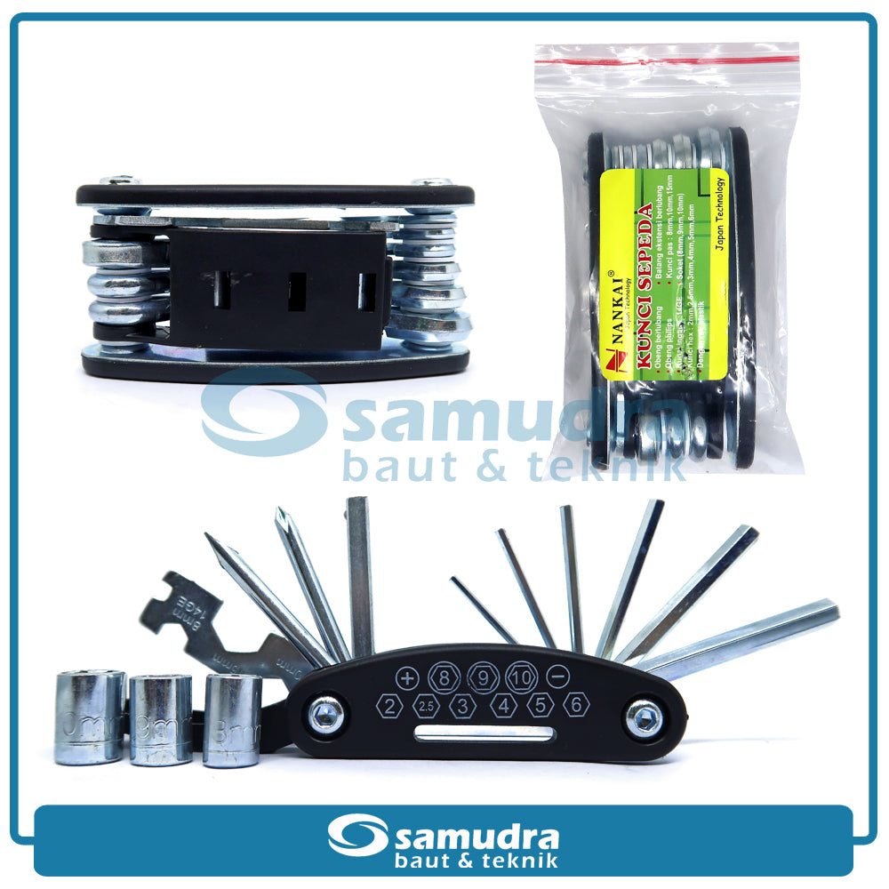 NANKAI 234-01 Kunci Sepeda Set 13 in 1 / Bicycle Key – samudrabautteknik